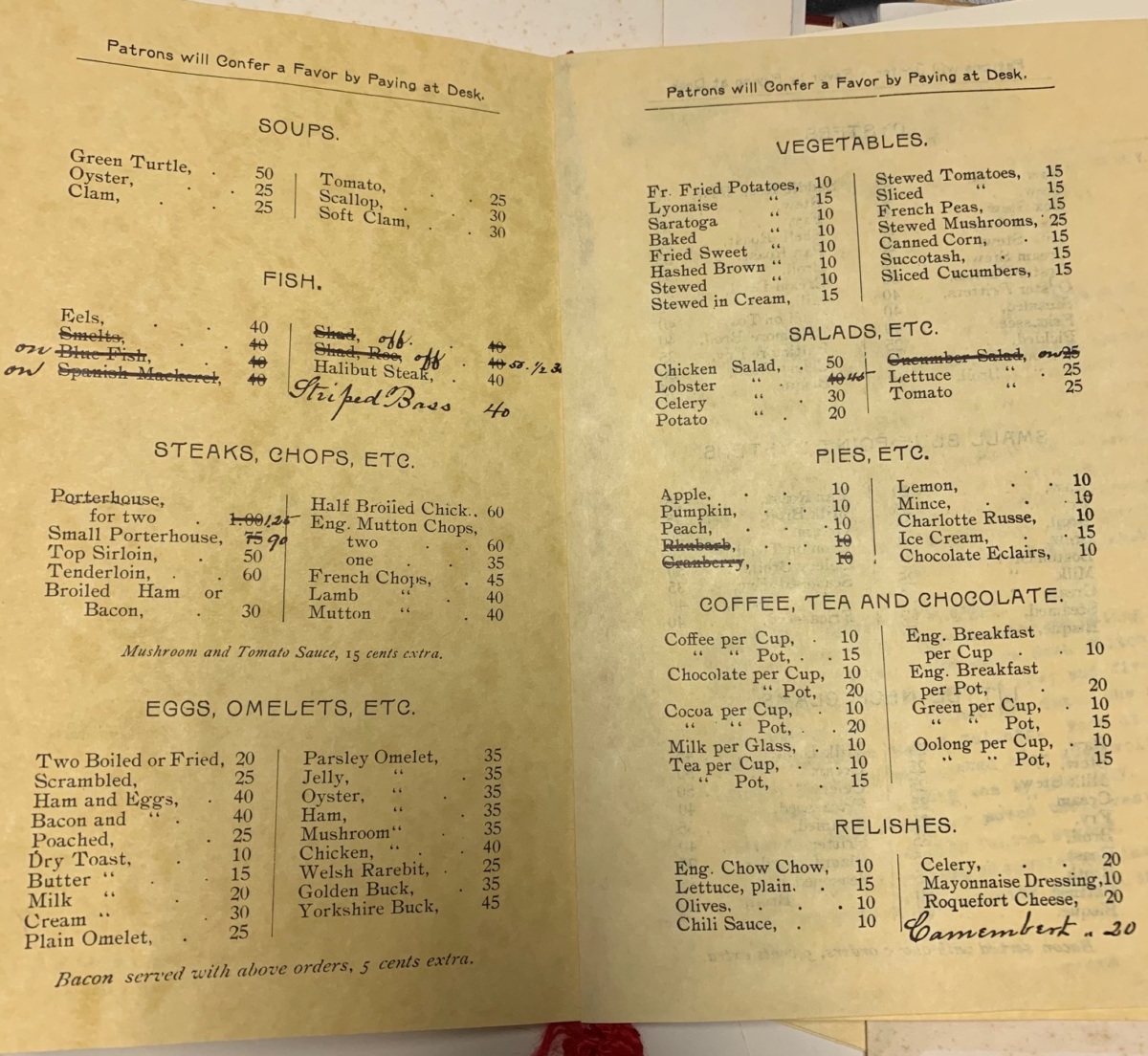 Gage & Tollner Through the Years, Via Its Menus — Resy | Right This Way