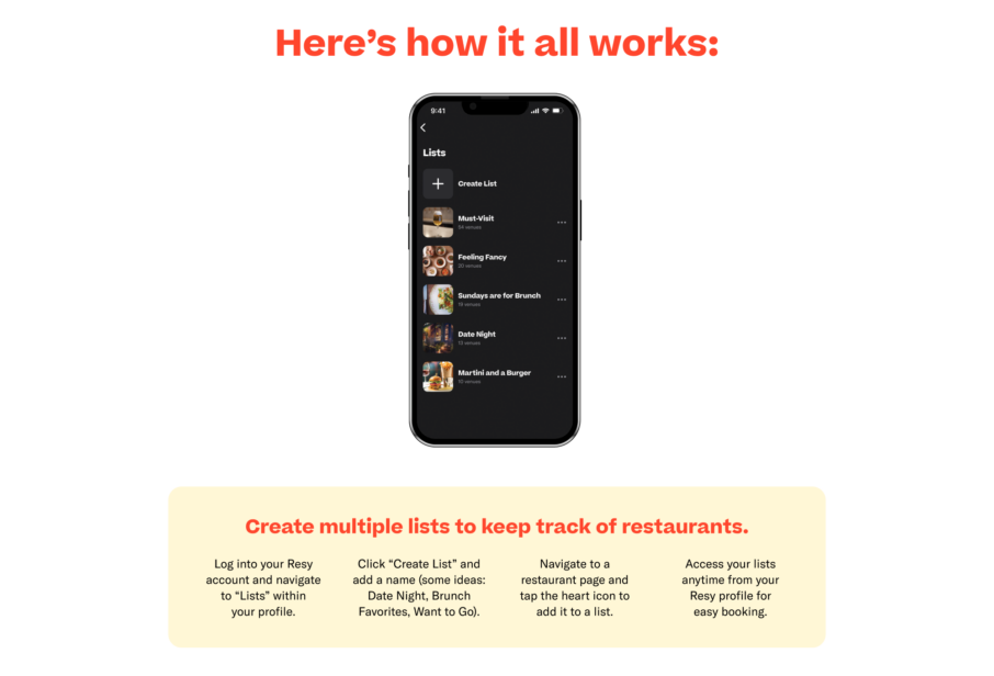 Introducing Resy Lists — Resy | Right This Way