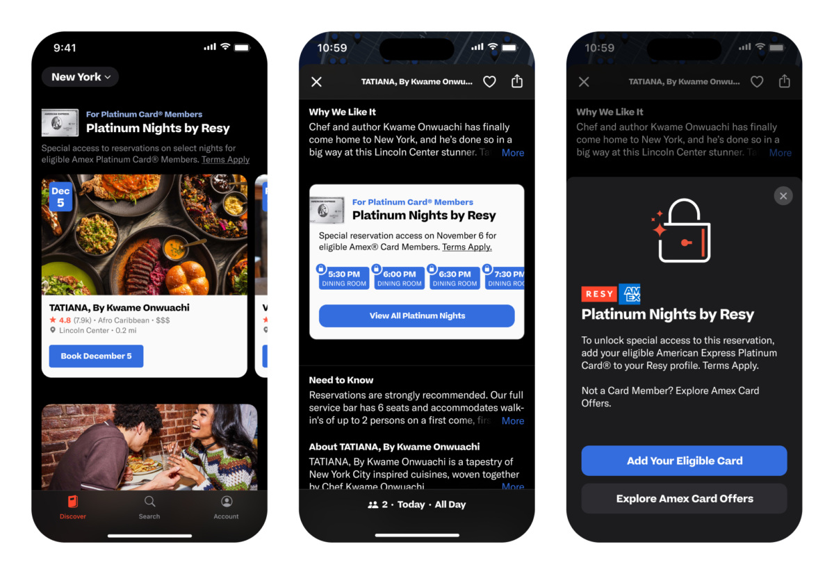 New Resy Benefits Are Added to American Express U.S. Consumer and ...